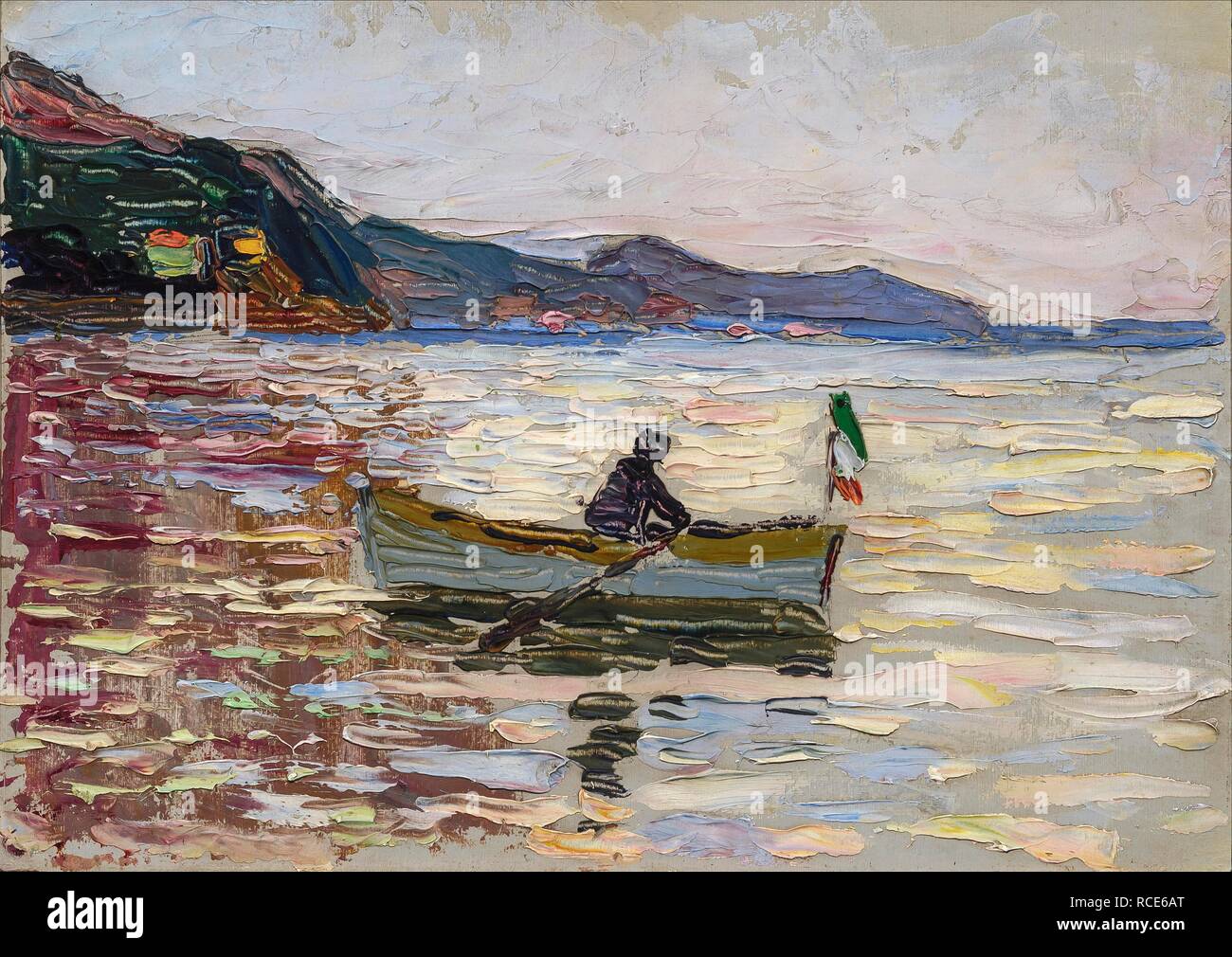 Rapallo. Boat at sea. Museum: Franz Marc Museum, Kochel am See. Author ...