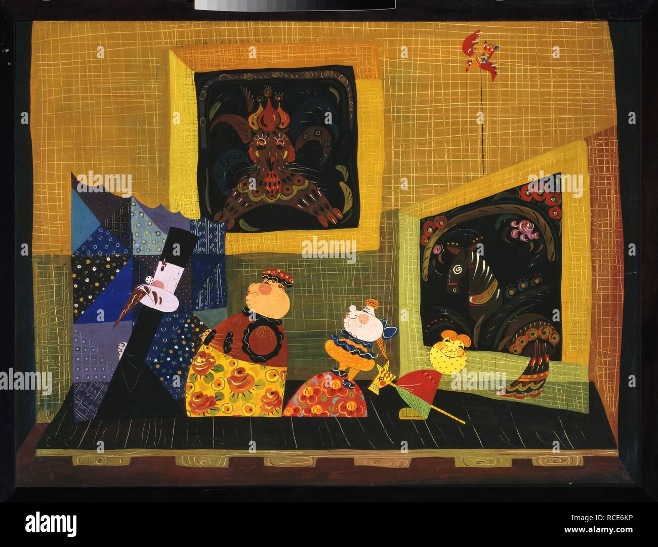 Stage design for the theatre play The Tale of the Priest and of his ...