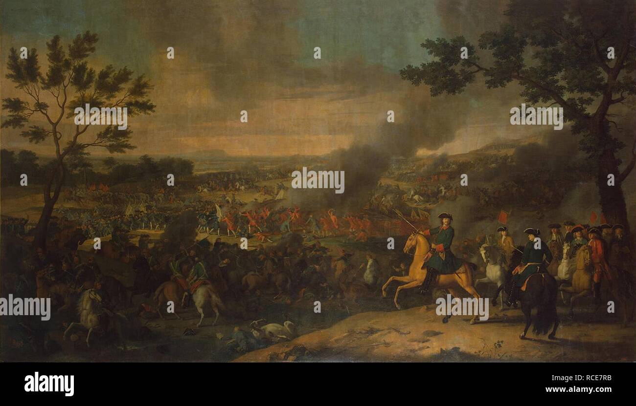 The Battle of Poltava on 27 June 1709. Museum: State Hermitage, St ...