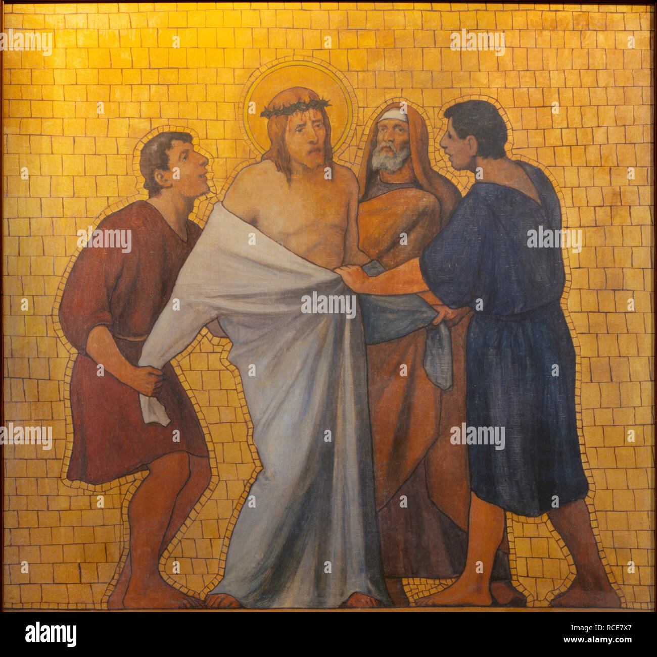 PRAGUE, CZECH REPUBLIC - OCTOBER 17, 2018: The painting Jesus clothes ...