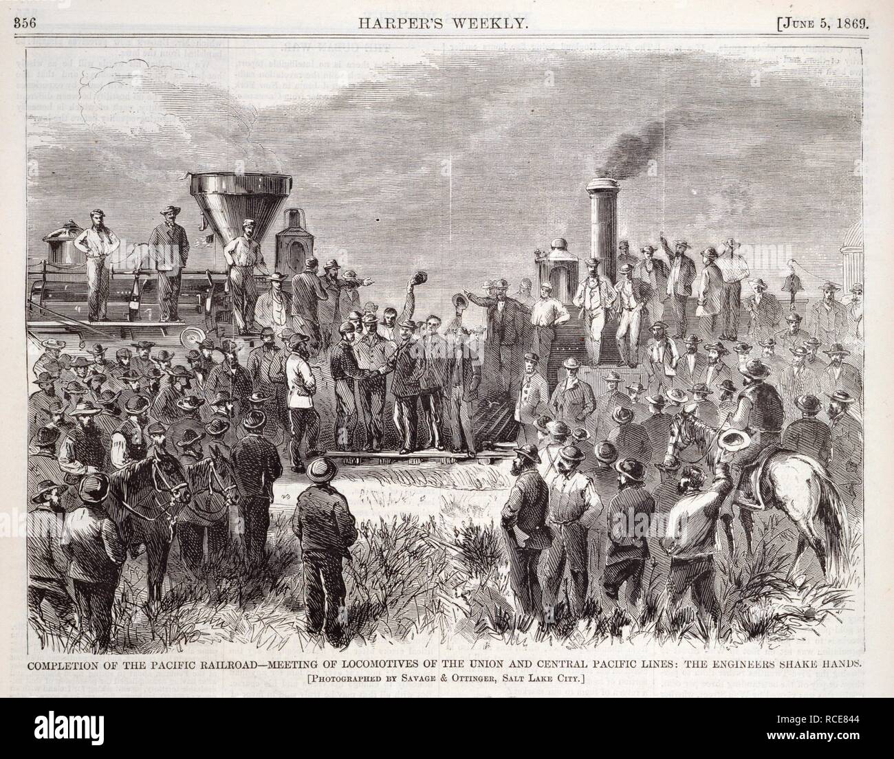 Completion of the pacific railroad hi-res stock photography and images ...