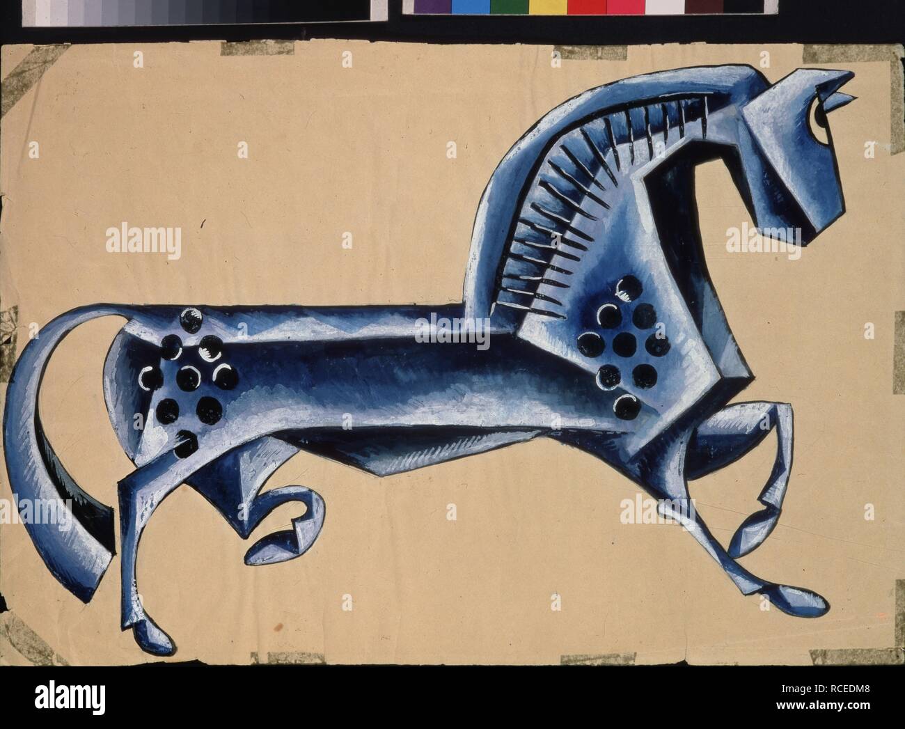 Blue horse. Sketch for the theatre play The Tale of the Priest and of ...