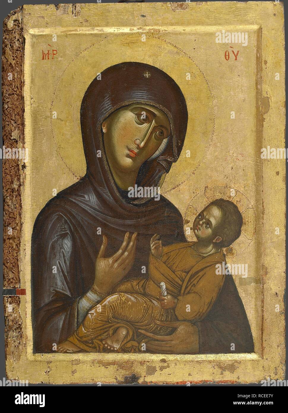 The Virgin Hodegetria (Aristokratusa). Museum: The Holy and Great Monastery of Vatopedi, Athos ...