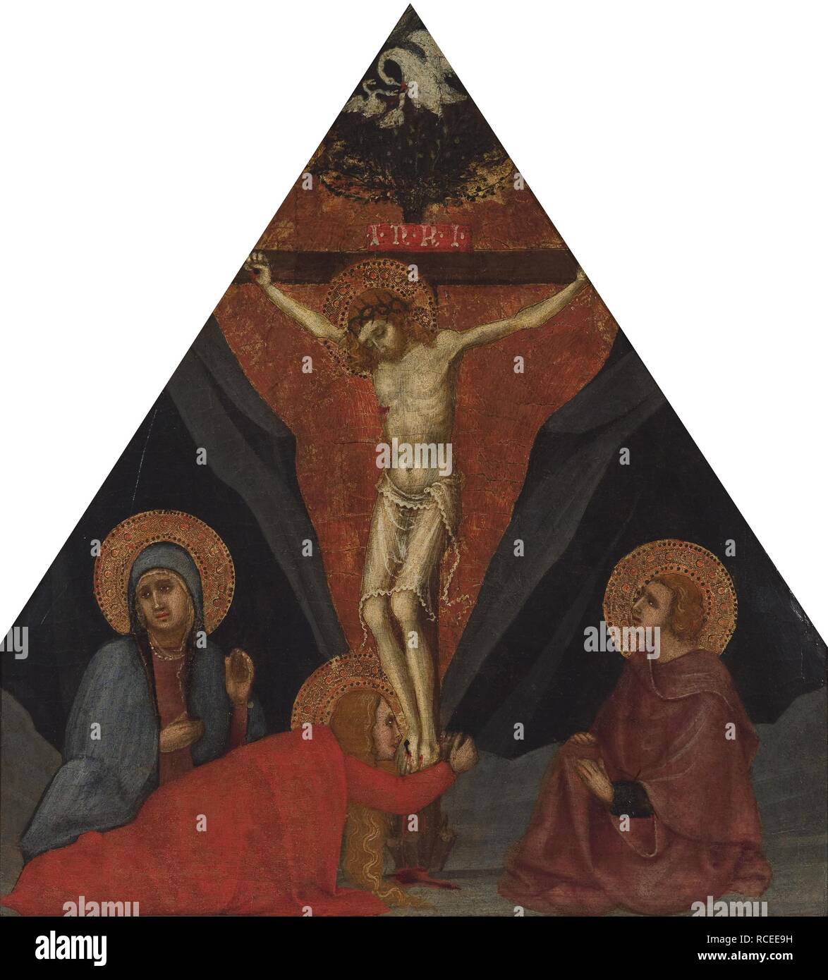 The Crucifixion with the Virgin, Mary Magdalene and St. John the Evangelist. Museum: The Kress ...