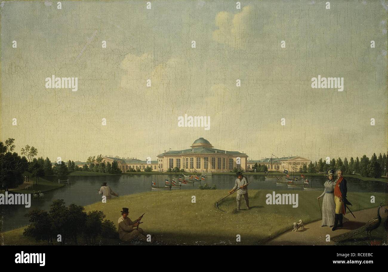 View of the Tauride Palace from the Garden. Museum: State Hermitage, St ...