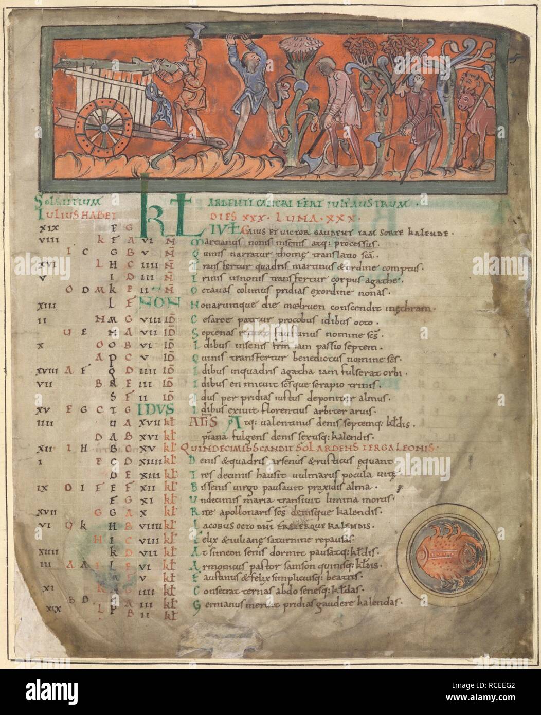 Anglo saxon calendar hi-res stock photography and images - Alamy