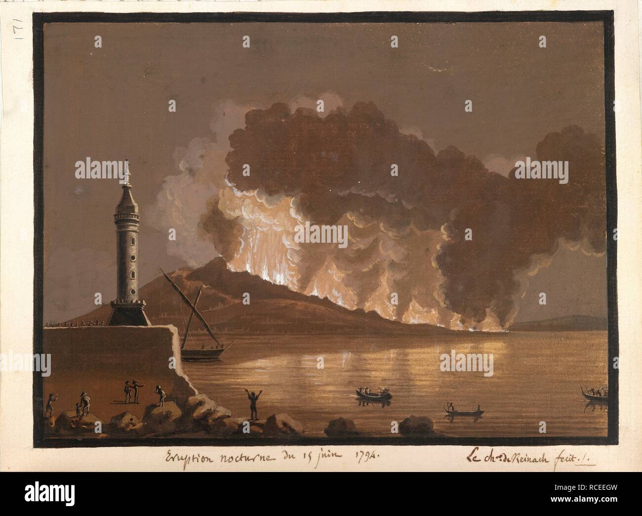Eruption of Mount Vesuvius. Description of Europe, Vol. III. S. Italy ...