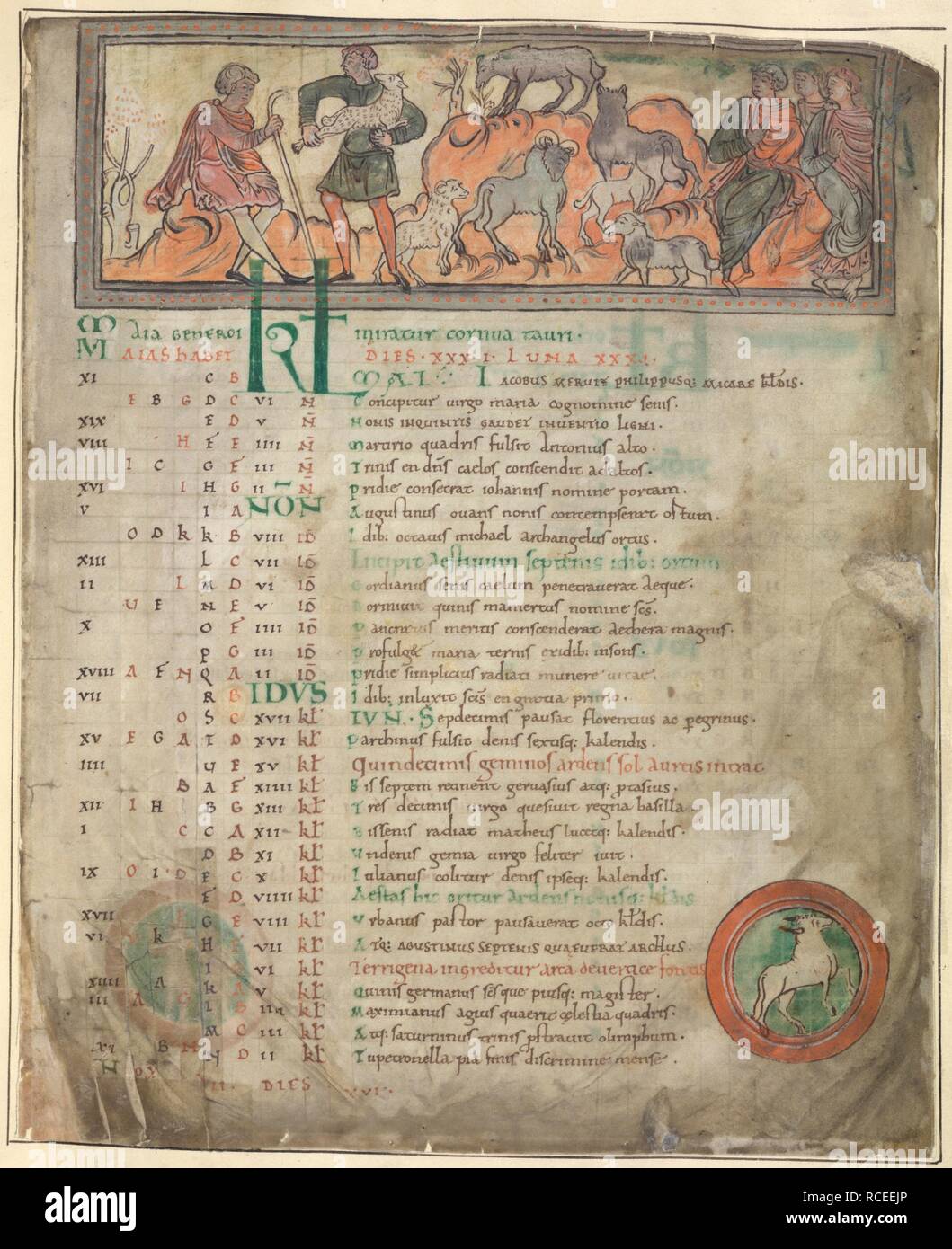 Anglo saxon calendar hi-res stock photography and images - Alamy