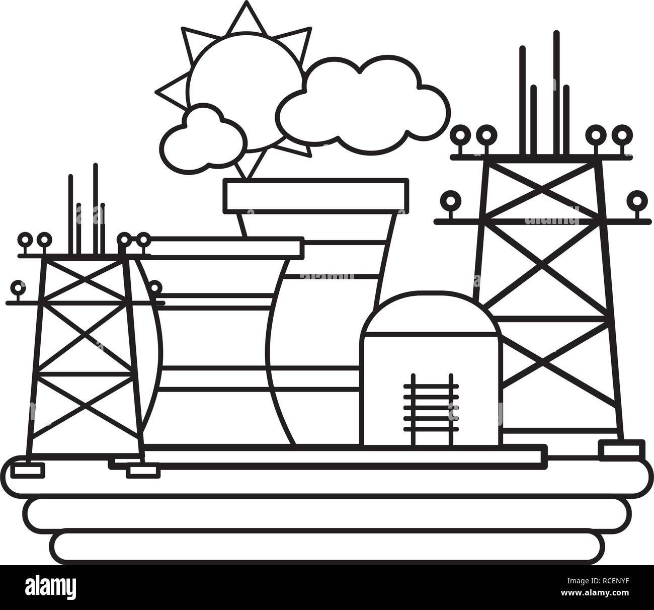 Sustainable energy icons Black and White Stock Photos & Images - Alamy