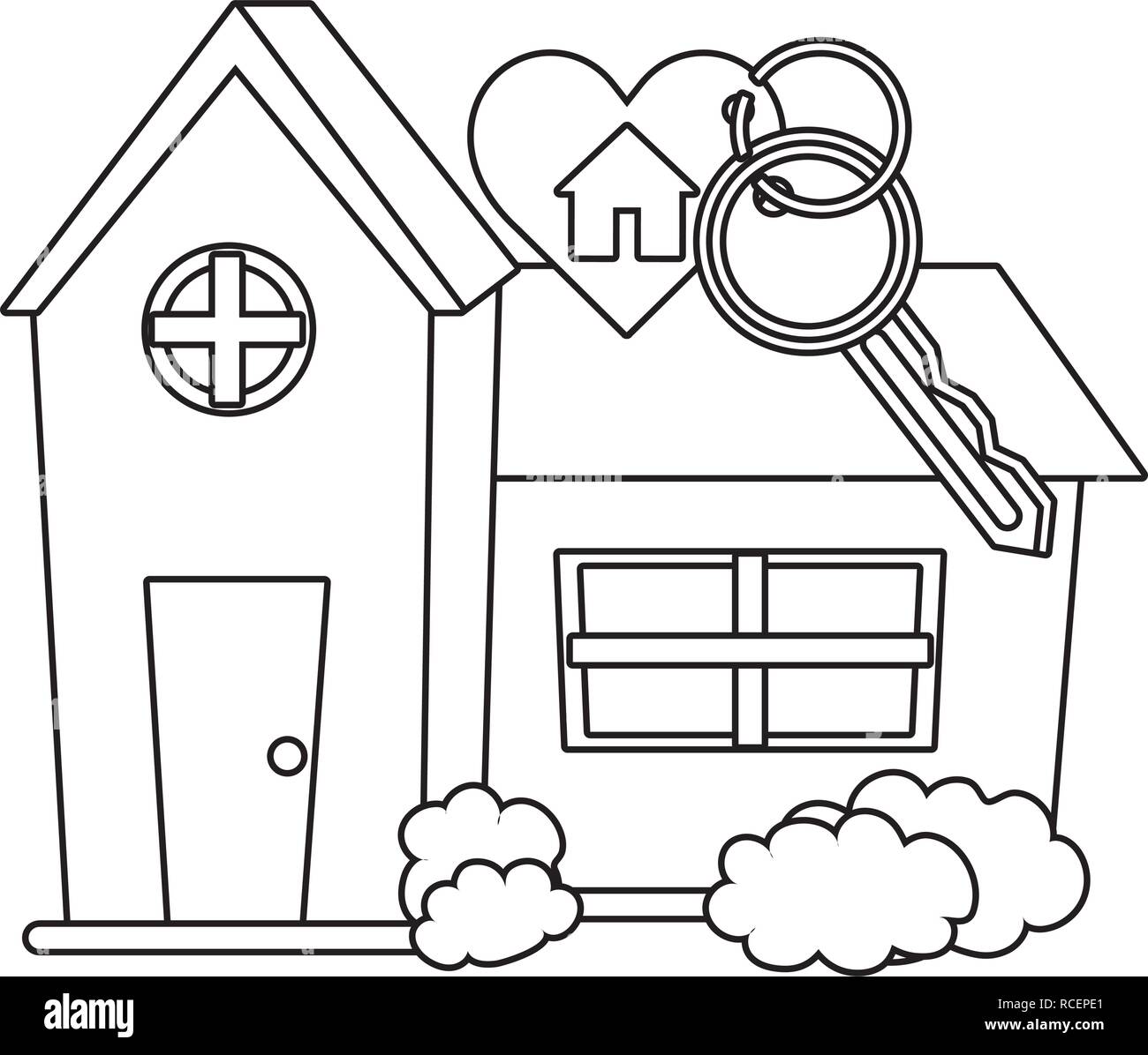 house with keys Stock Vector Image & Art - Alamy