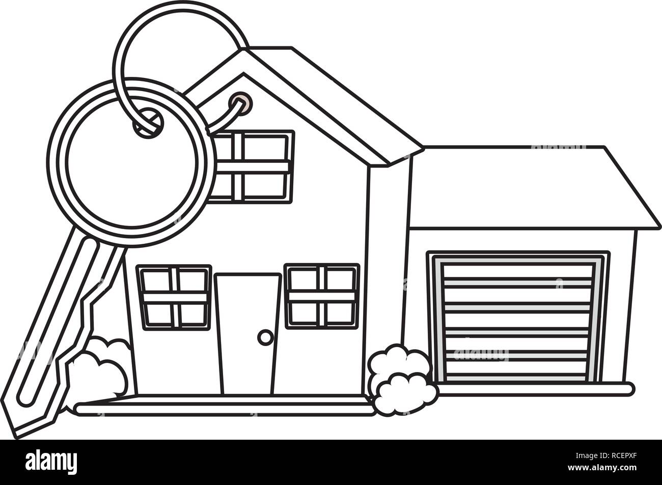 house with keys Stock Vector Image & Art - Alamy