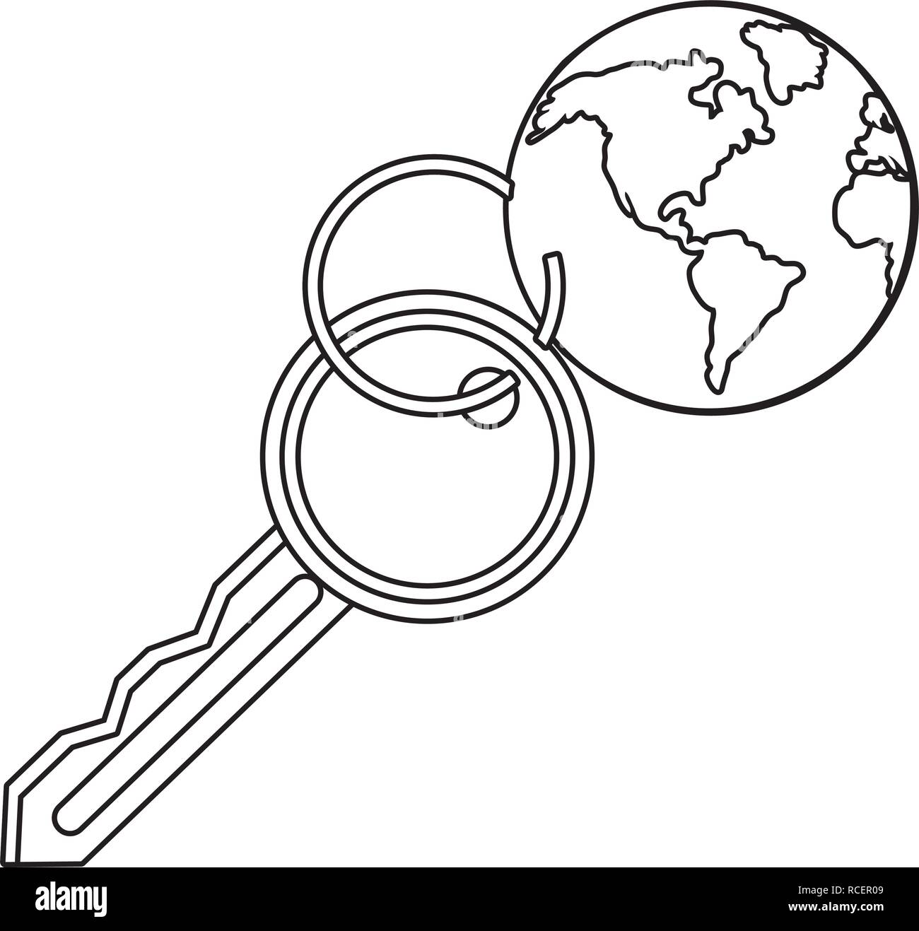 globe and keys Stock Vector Image & Art - Alamy