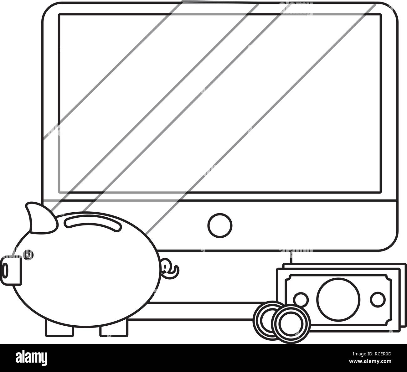 computer and money Stock Vector Image & Art - Alamy