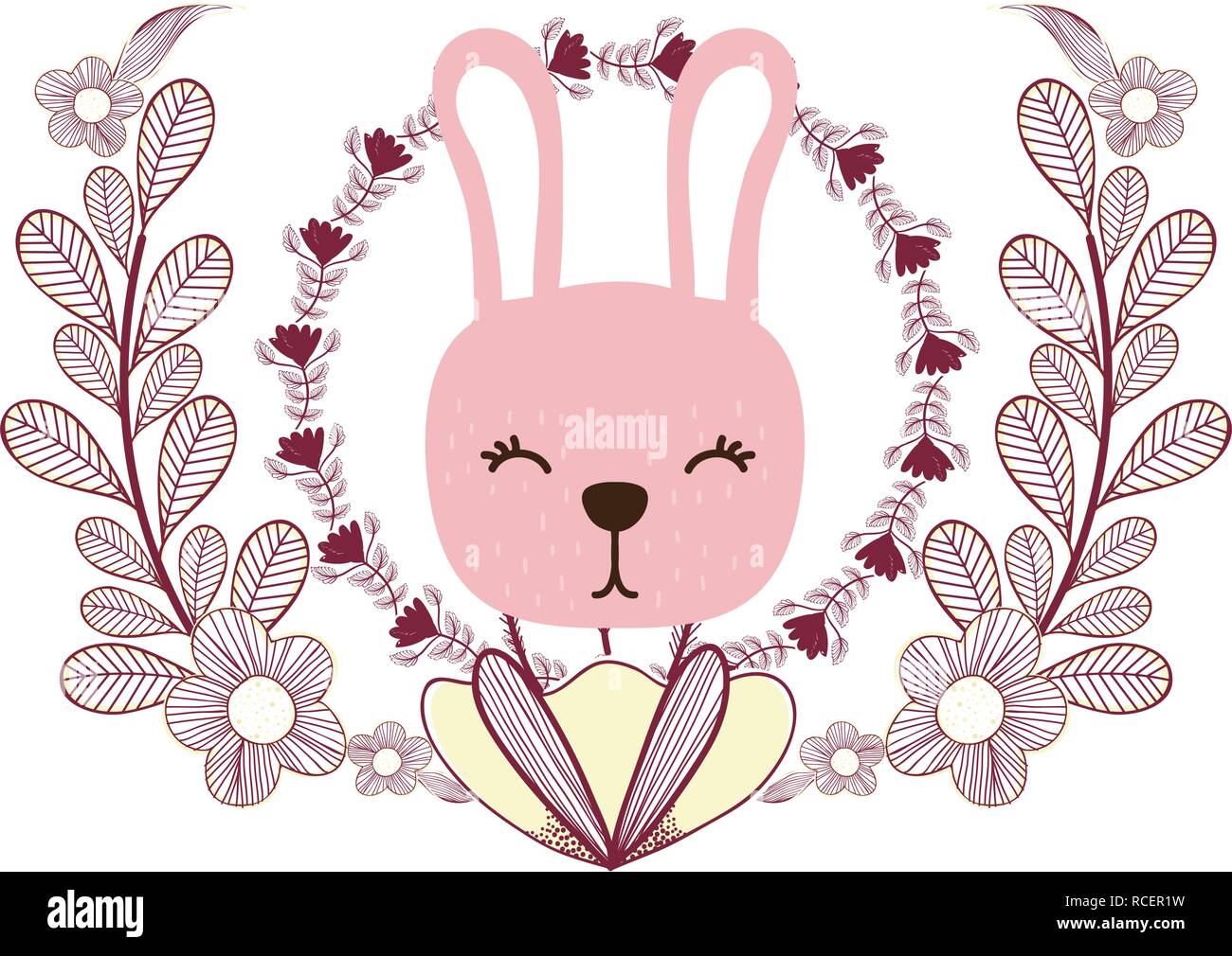 rabbit only face Stock Vector Image & Art - Alamy