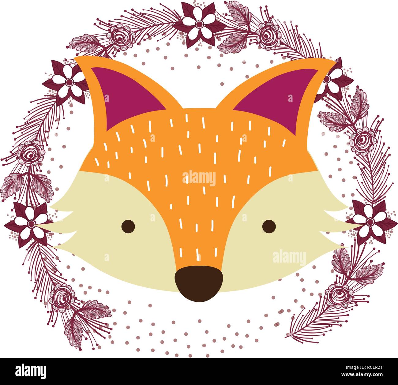 fox only face Stock Vector Image & Art - Alamy