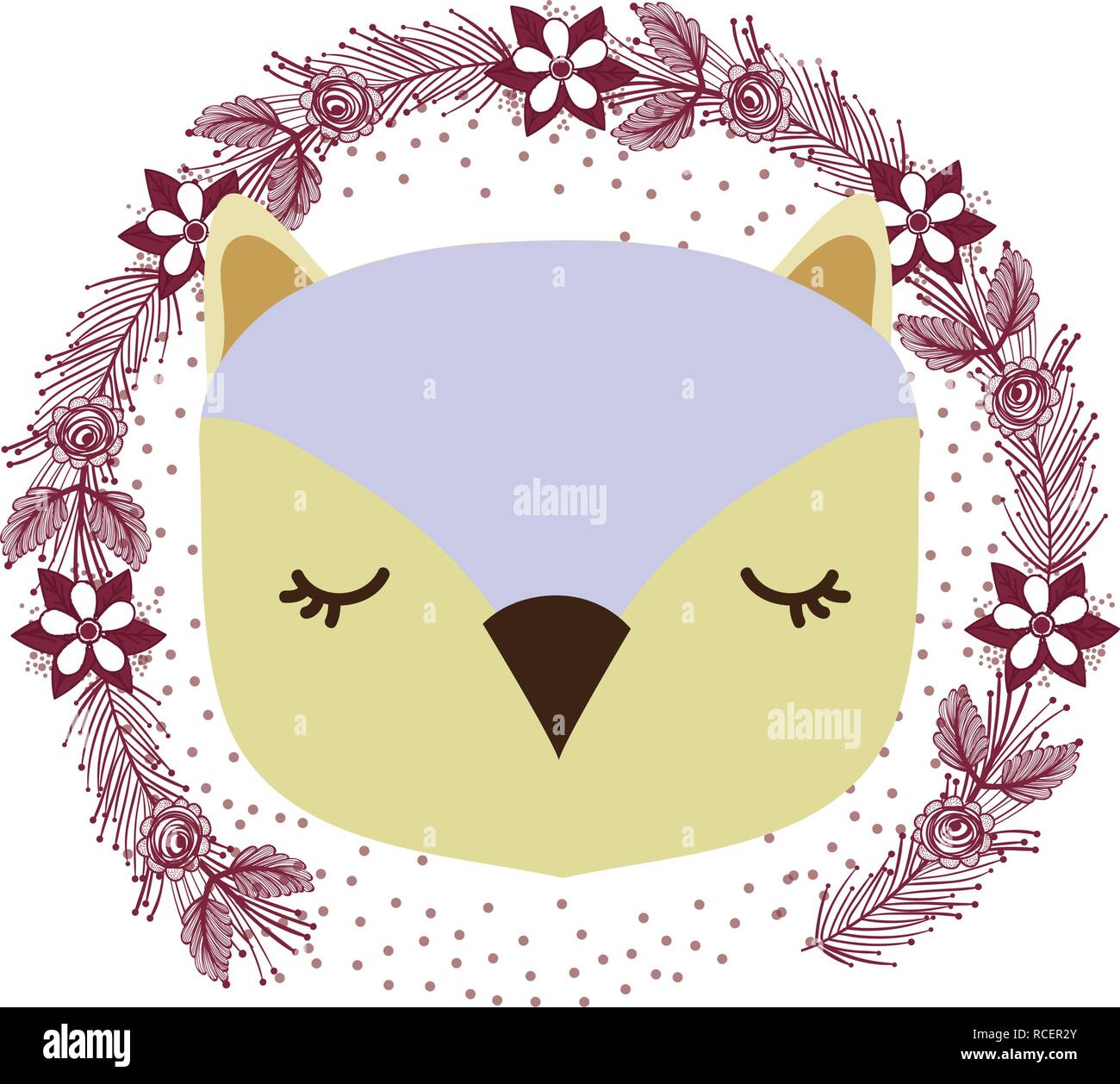 owl only face Stock Vector Image & Art - Alamy