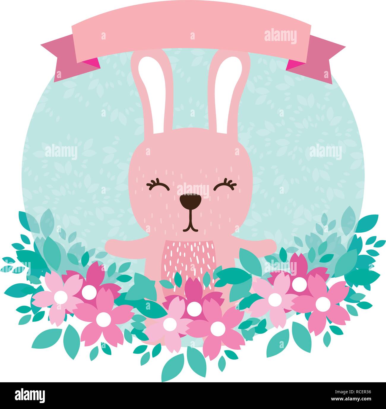 rabbit round icon Stock Vector Image & Art - Alamy