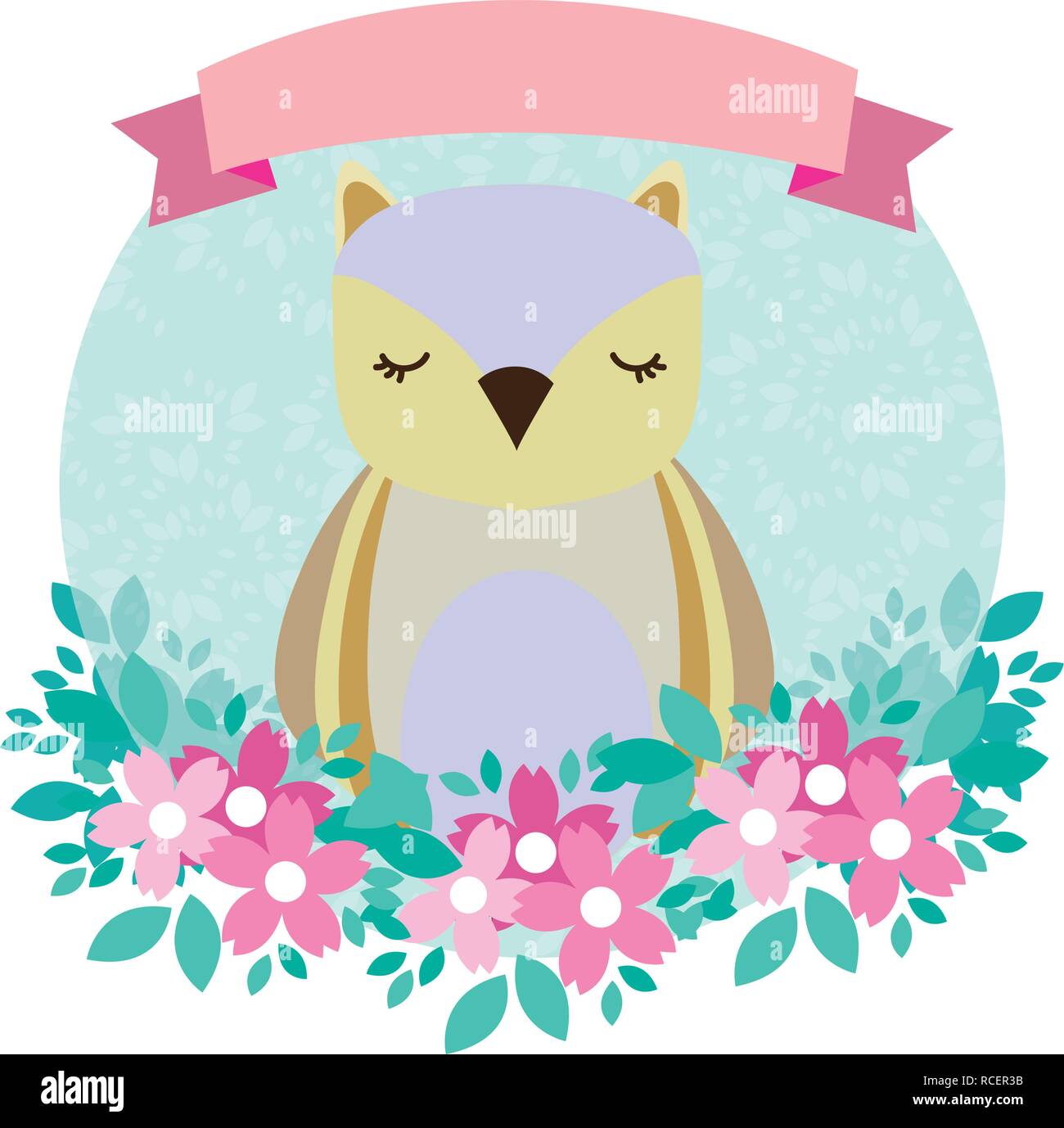 owl round icon Stock Vector Image & Art - Alamy