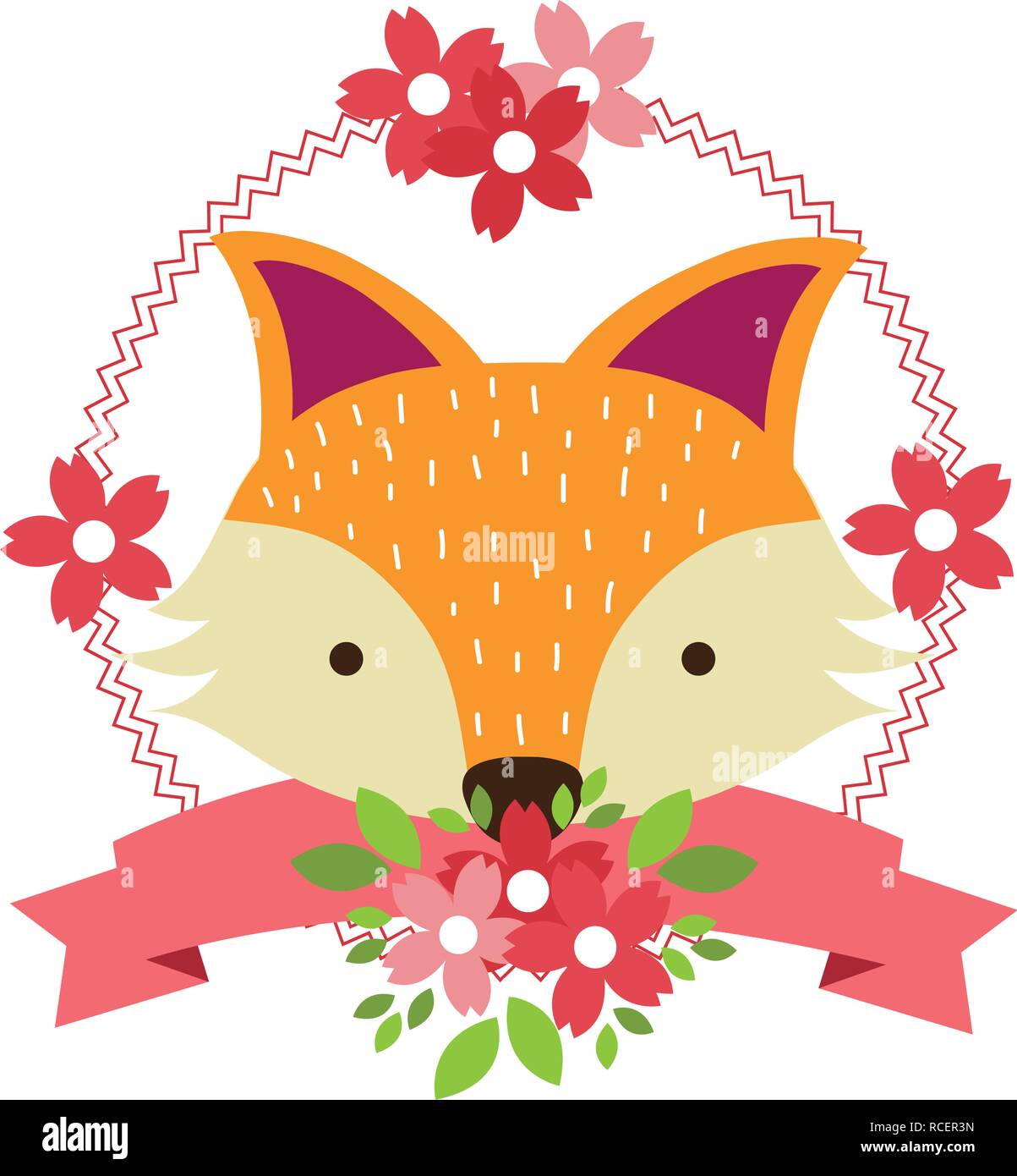 fox only face Stock Vector Image & Art - Alamy