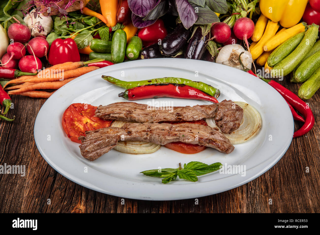 Traditional Turkish Cuisine Grilled meat lamb rib (Lamb Kusleme Stock ...
