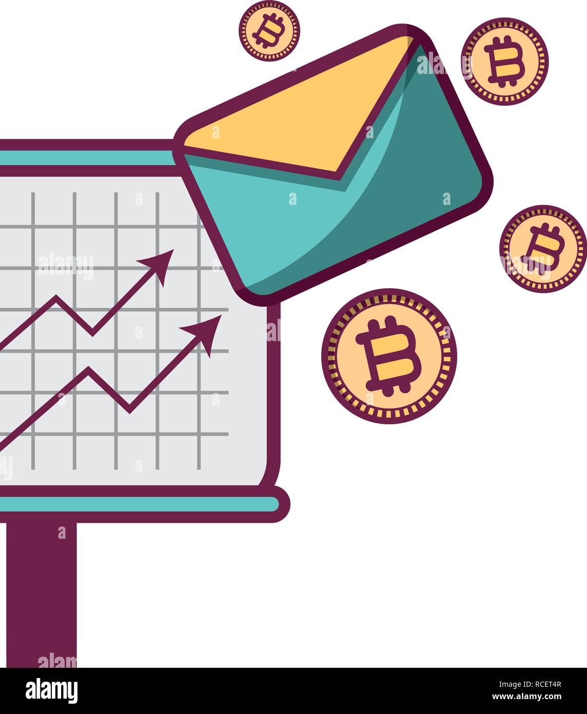 bitcoin and chart Stock Vector Image & Art - Alamy
