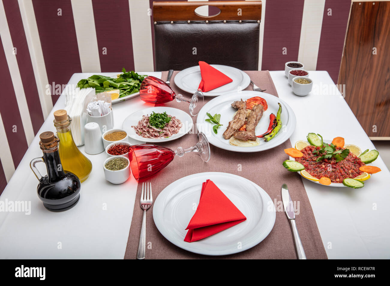 Traditional Turkish Cuisine Grilled meat lamb rib (Lamb Kusleme Stock ...