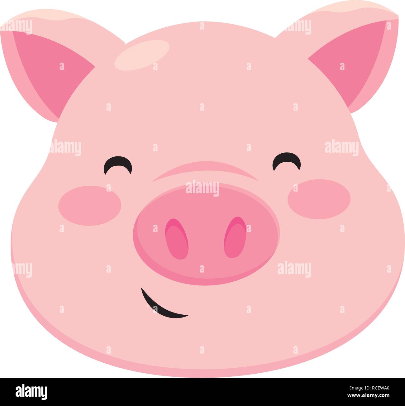 pig smiling icon Stock Vector Image & Art - Alamy