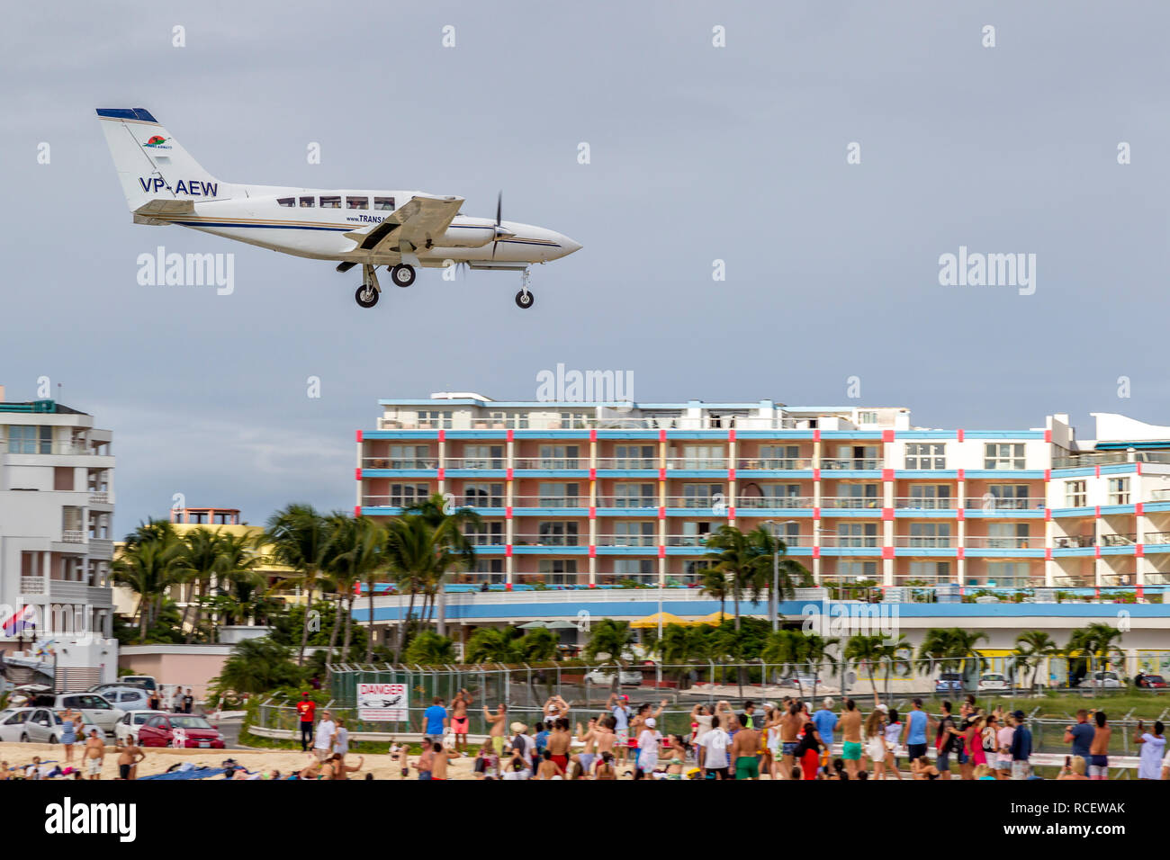 Trans Anguilla Airways, VP-AEW Britten-Norman BN-2B-21 Islander flying ...
