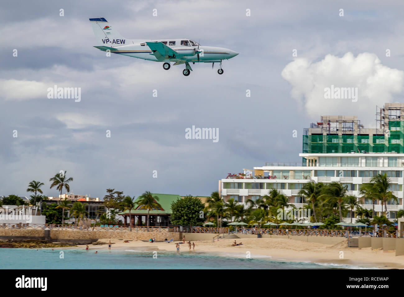 Trans Anguilla Airways, VP-AEW Britten-Norman BN-2B-21 Islander flying ...