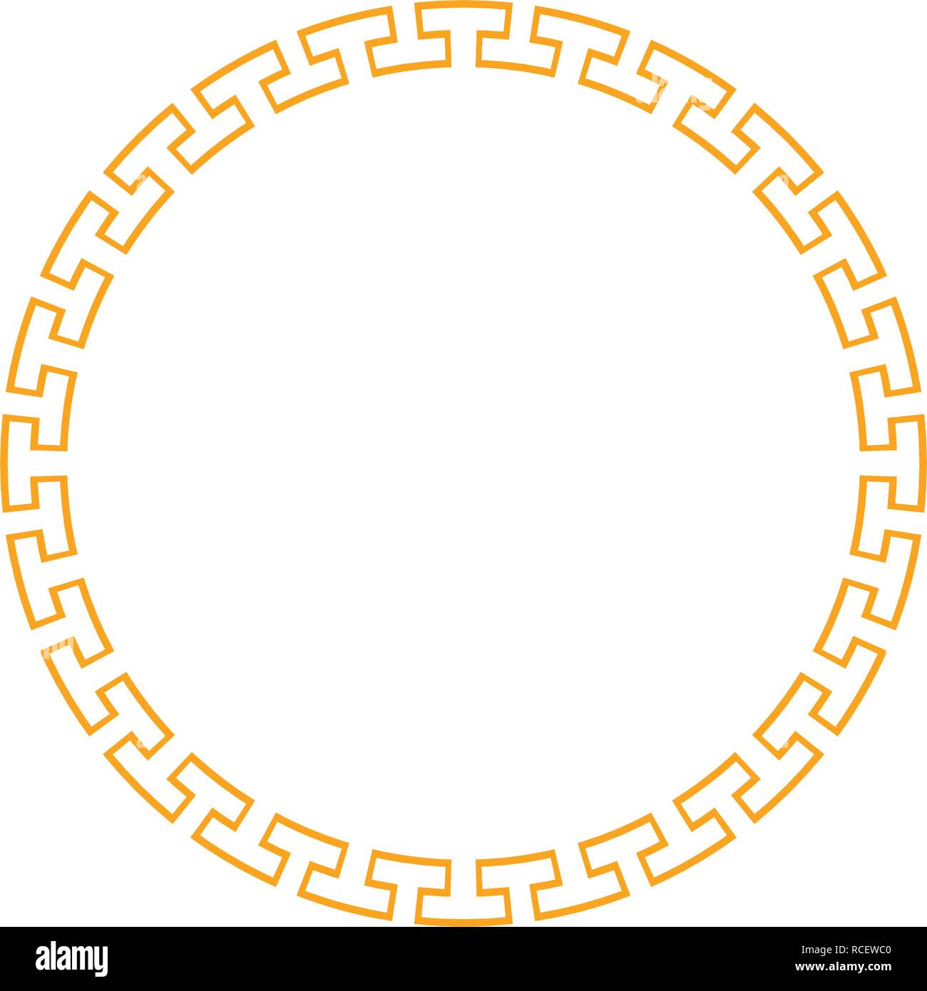 circle golden frame Stock Vector Image & Art - Alamy