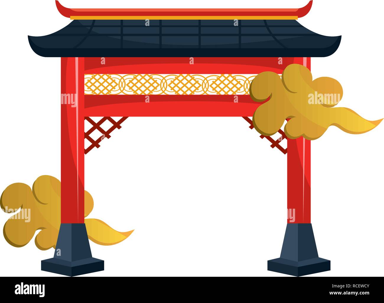 chinese red gate Stock Vector Image & Art - Alamy