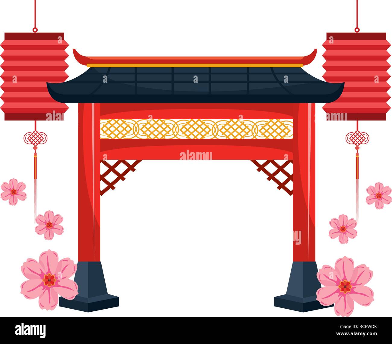 Lantern gate Cut Out Stock Images & Pictures - Alamy