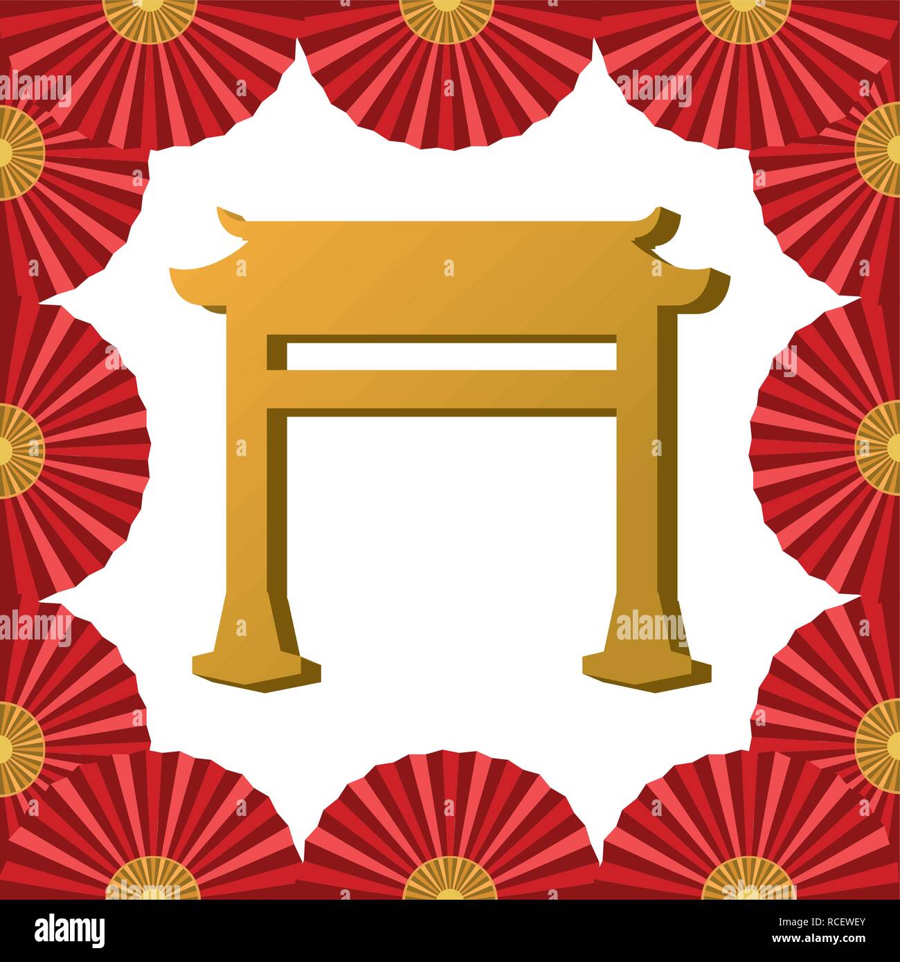 chinese golden gate Stock Vector Image & Art - Alamy