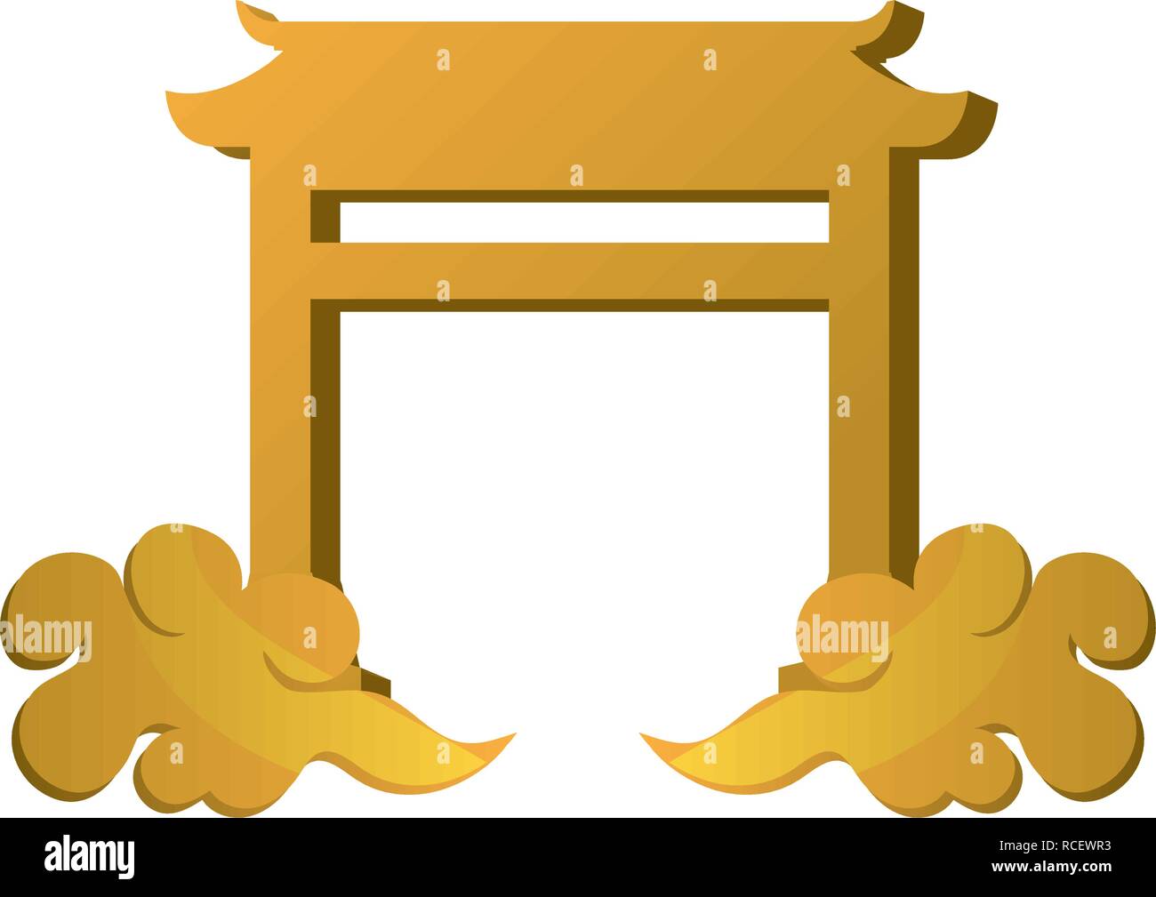 chinese golden gate Stock Vector Image & Art - Alamy