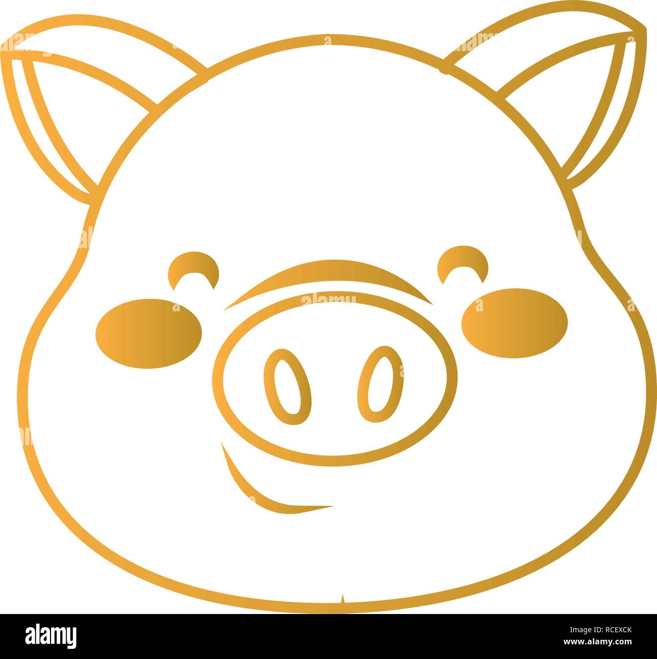pig smiling icon Stock Vector Image & Art - Alamy