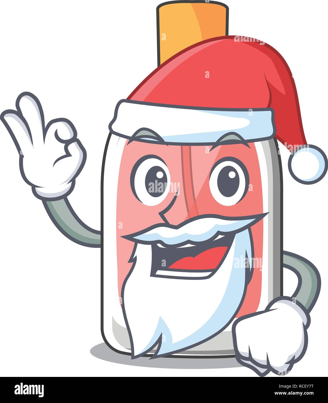 Santa perfume bottle isolated in the mascot Stock Vector Image & Art ...