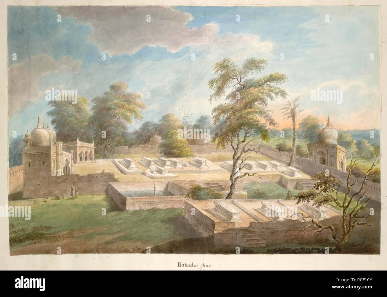 A Muslim graveyard with adjacent mosque. Hastings Albums. 1815 ...