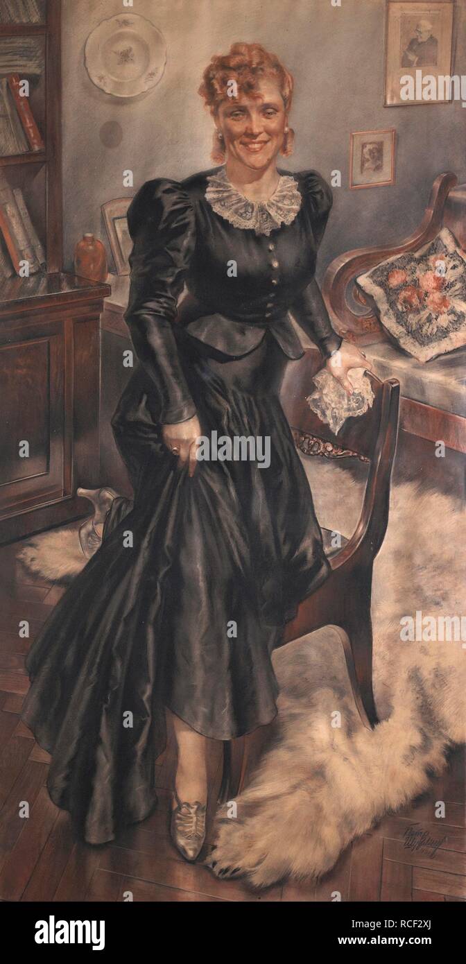 Portrait of the Actress Olga Androvskaya (1898-1975). Museum: Regional ...