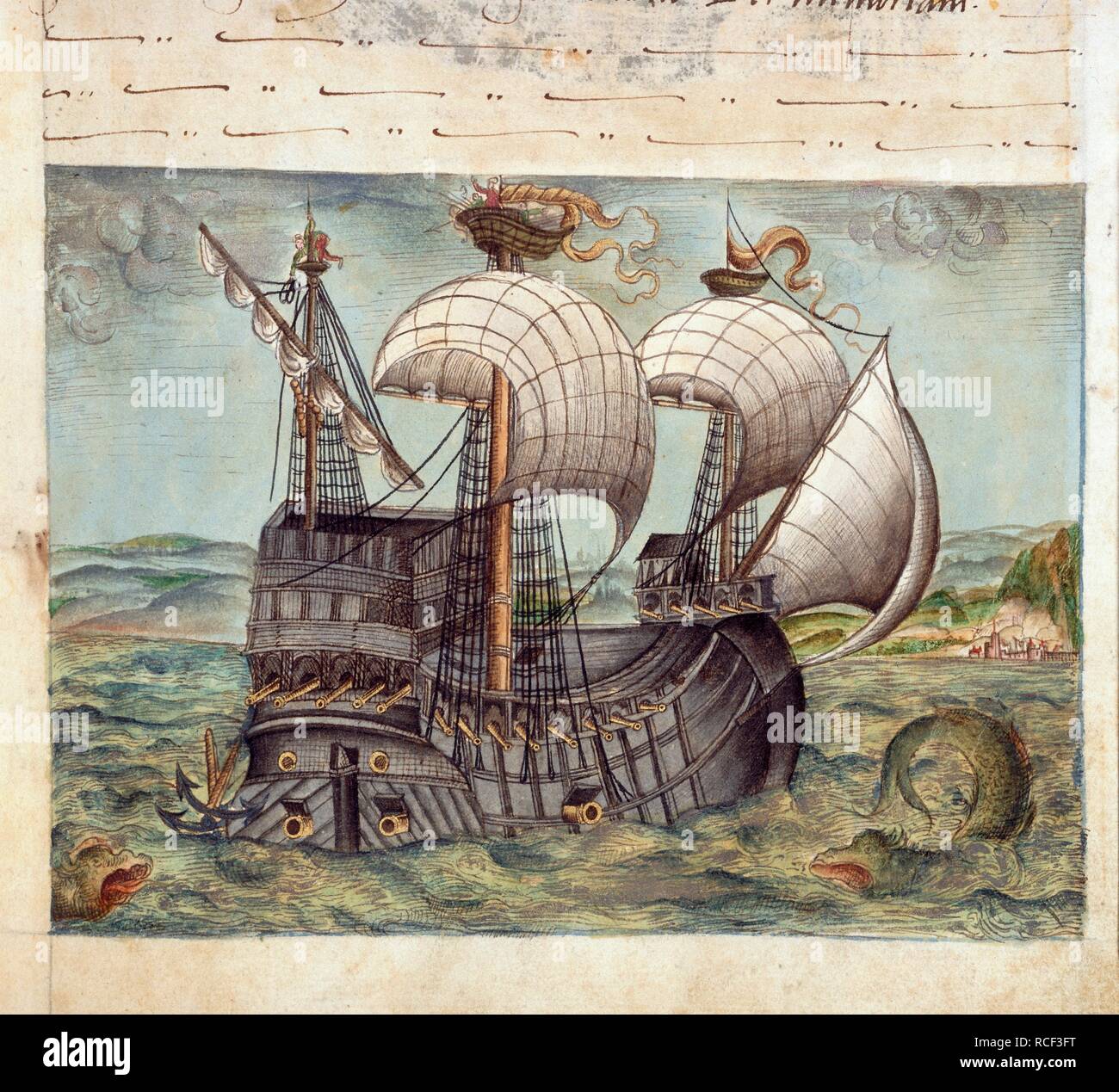 The galleon La Nostra Sengnora setting out from Sanlucar for Venezuela ...