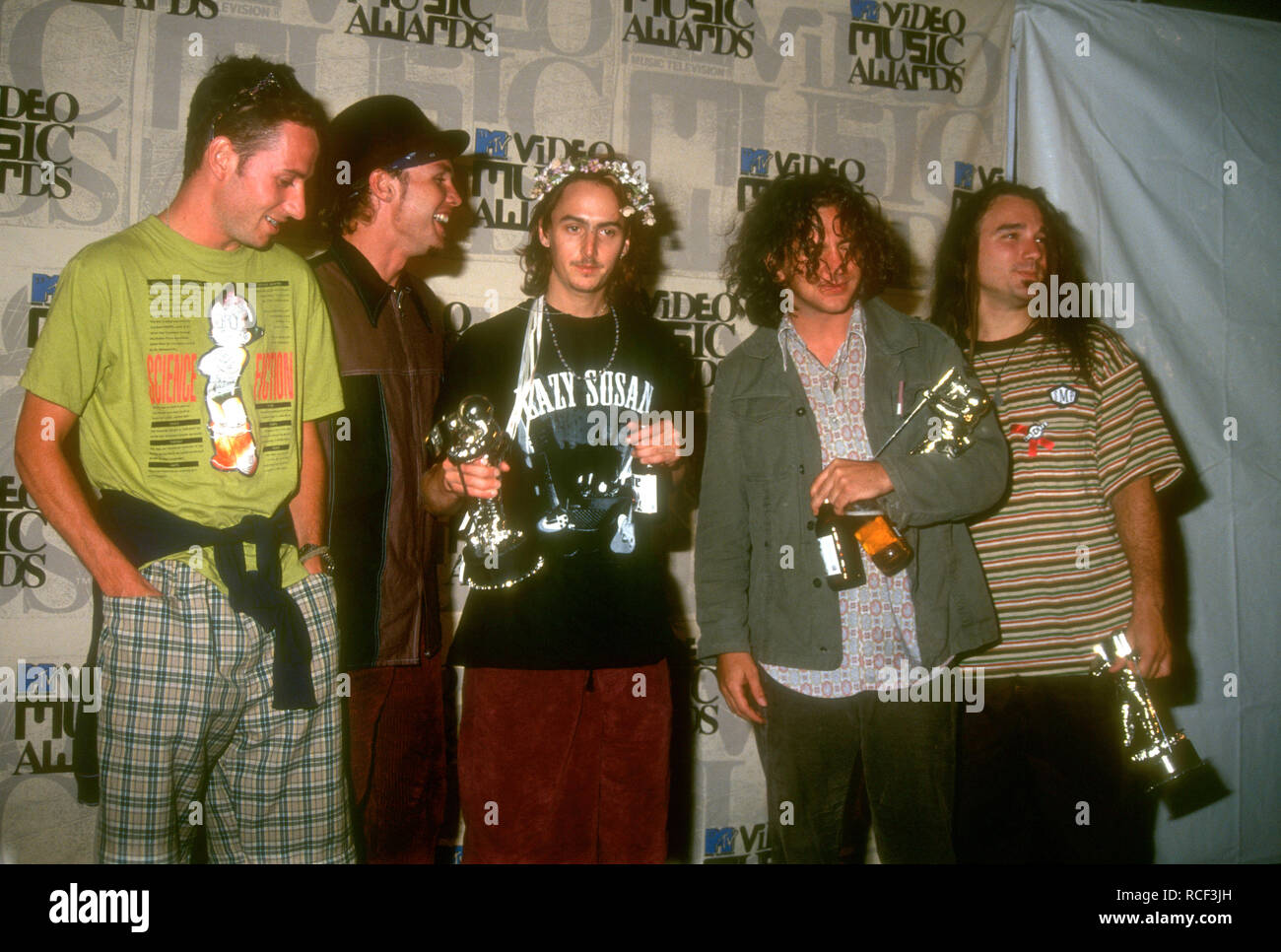 UNIVERSAL CITY, CA - SEPTEMBER 2: (L-R) Musicians Stone Gossard, Jeff ...