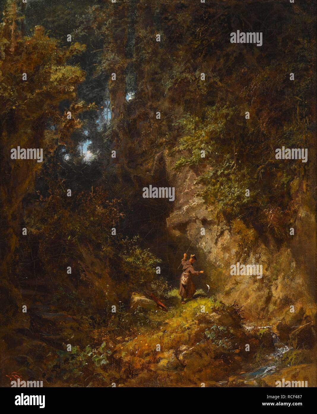 Monk Fishing. Museum: PRIVATE COLLECTION. Author: SPITZWEG, CARL Stock ...