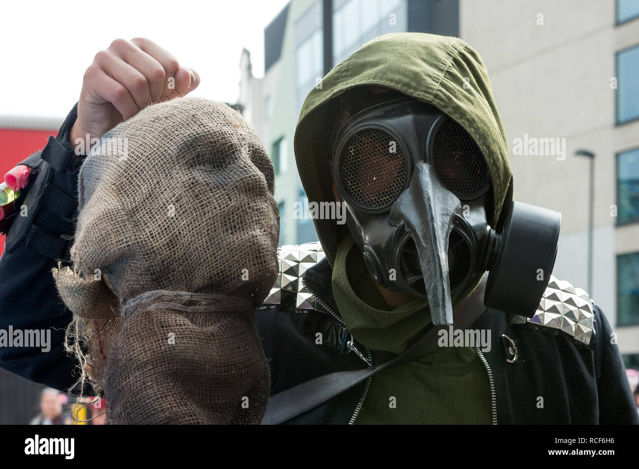Participant In Full Makeup and Costume At The Annual World Zombie Day ...