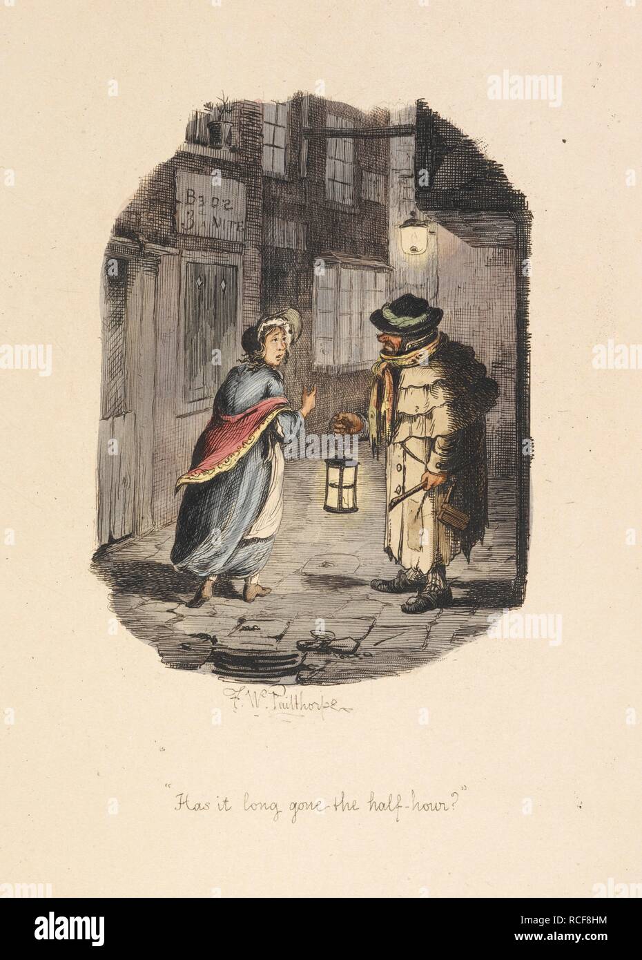"Has it long gone the hal-hour?" A woman asking the time, of a ...