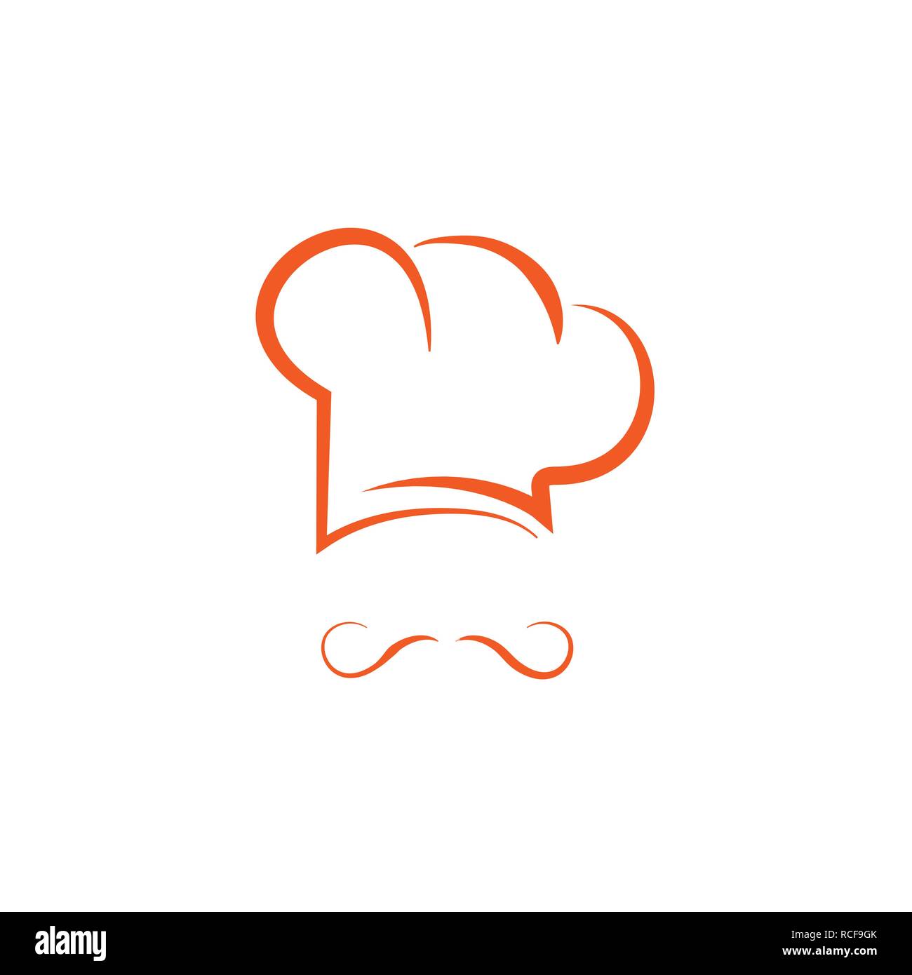 Conceptual illustration for logo or menu.Chef's hat Stock Vector Image ...