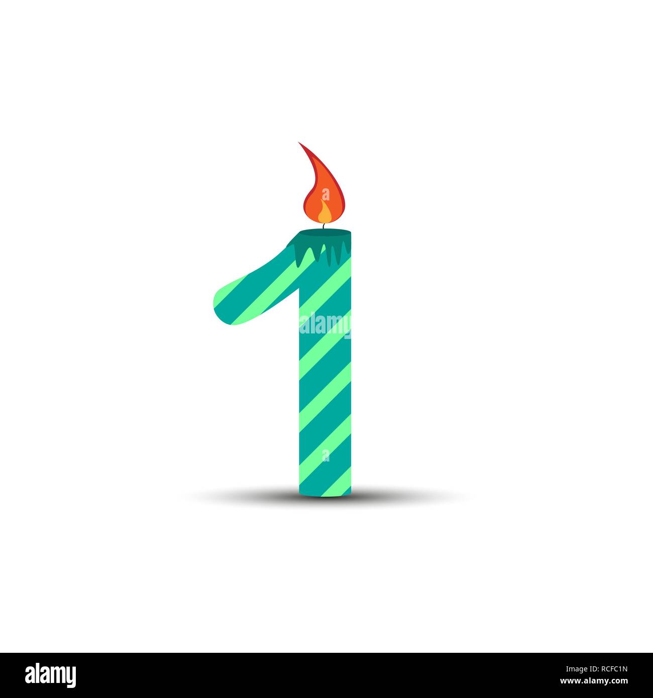 Number one candle Stock Vector Images - Alamy