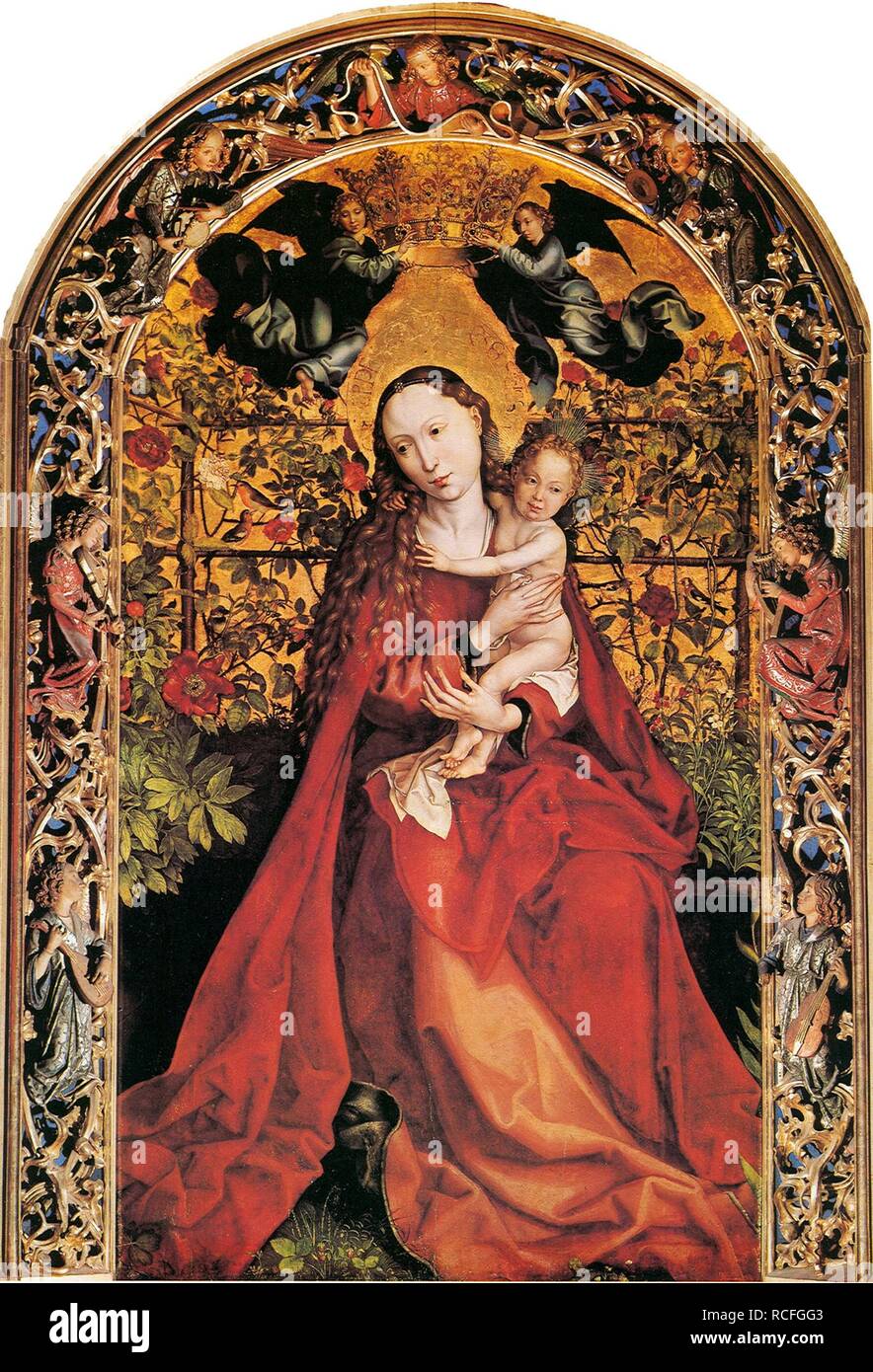 Madonna in Rose Garden. Museum: Église des Dominicains, Colmar. Author ...