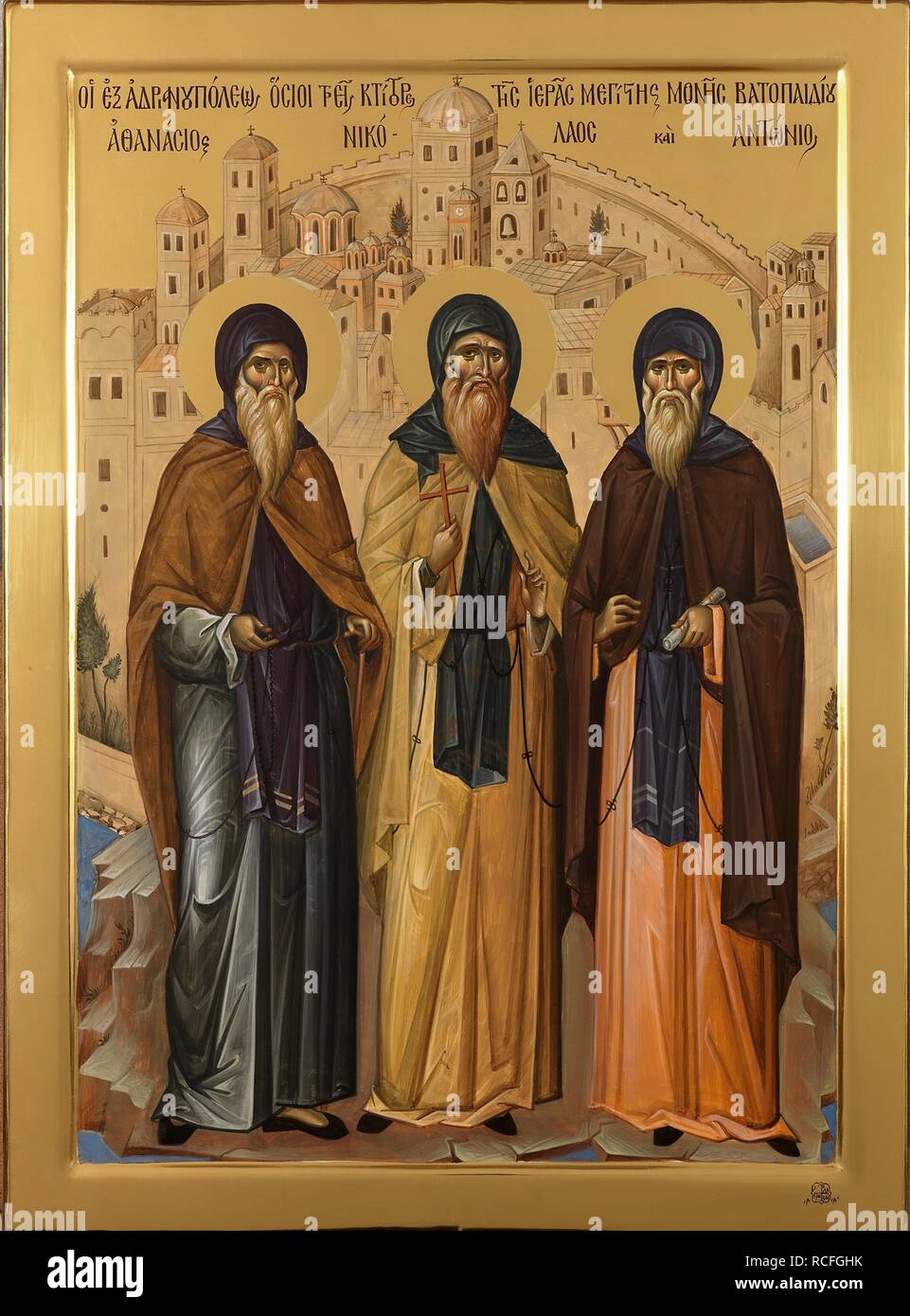 Saints Athanasius, Nicholas, and Antonius, Founders of the Holy and ...