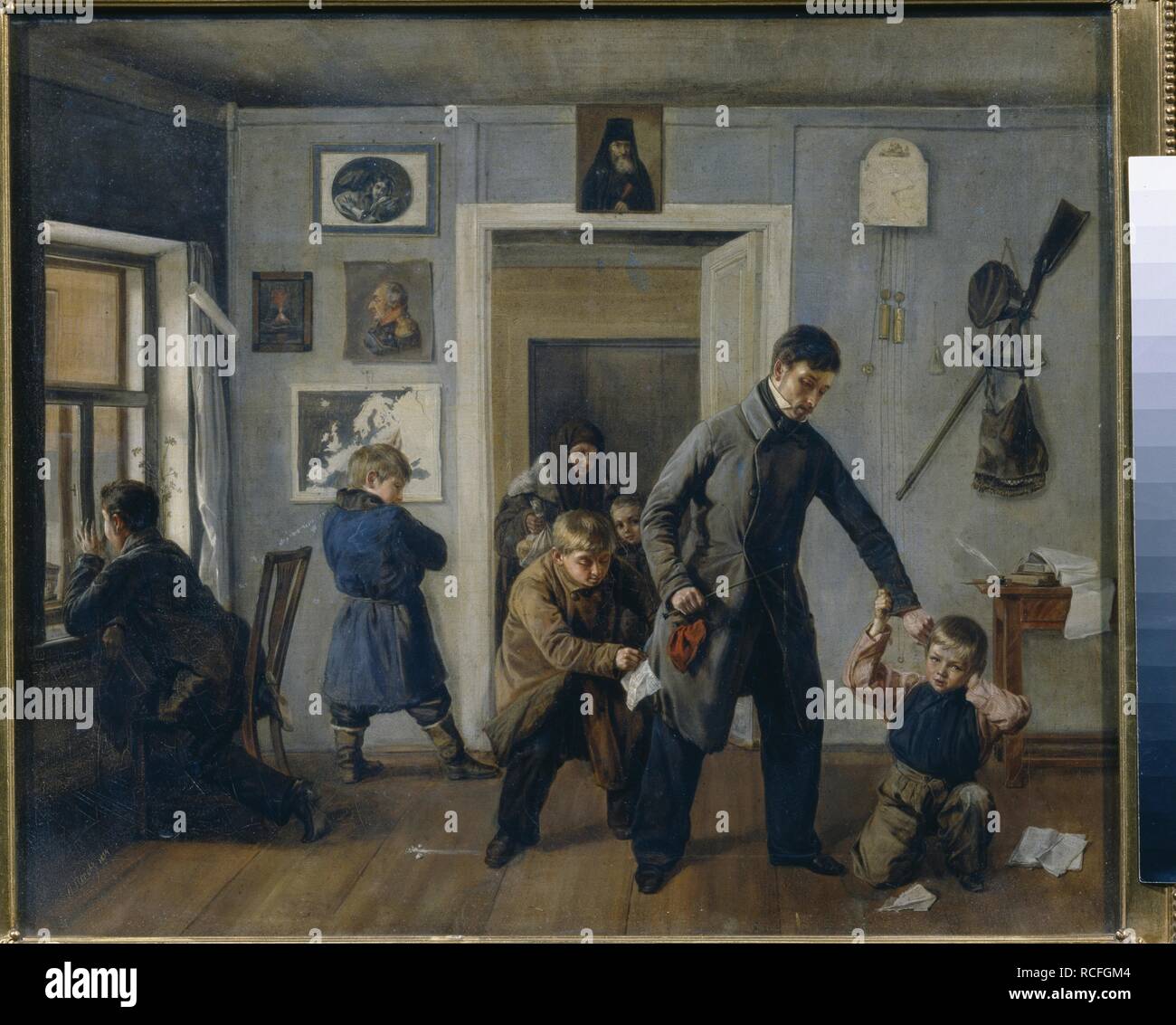 In the school. Museum: State Tretyakov Gallery, Moscow. Author: Popov ...