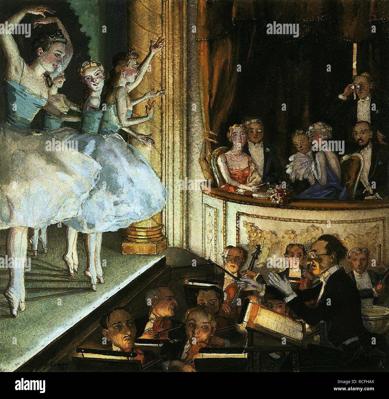 Russian ballet. Museum: PRIVATE COLLECTION. Author: SOMOV, KONSTANTIN ...