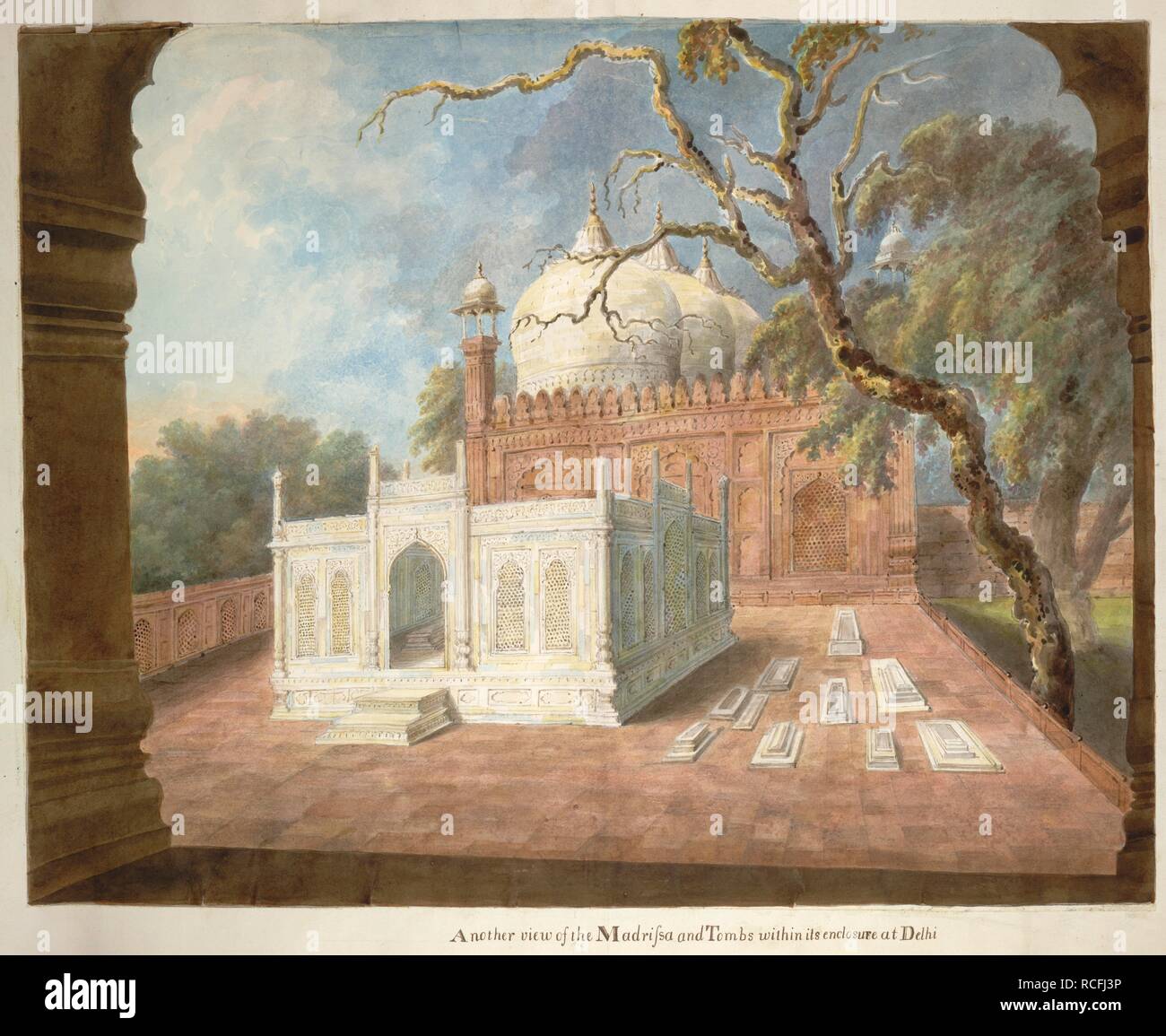 The tomb of Ghazi al-Din Khan in his Madrassah, with the mosque beyond ...
